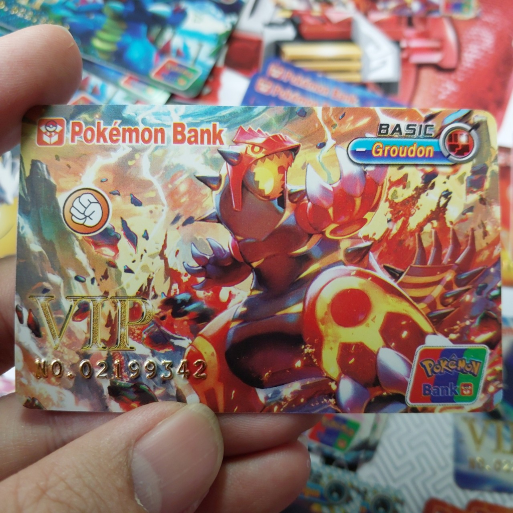 [PVC Lim] Legendary Pokemon Bank VIP Primal Groudon Card Lava Frame ...