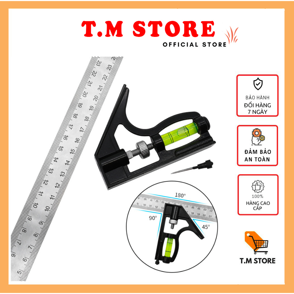 Square angle ruler, 45 degree angle, 30cm long, stainless steel design ...