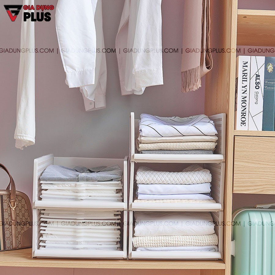 Drawer shelves divide wardrobes, smart PP plastic folding utensils ...