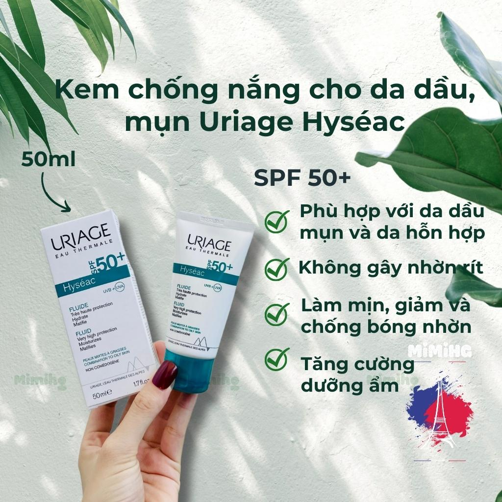 Uriage hyseac fluid spf50 sunscreen for oily and acne-prone skin_MiMi HG | Shopee Malaysia