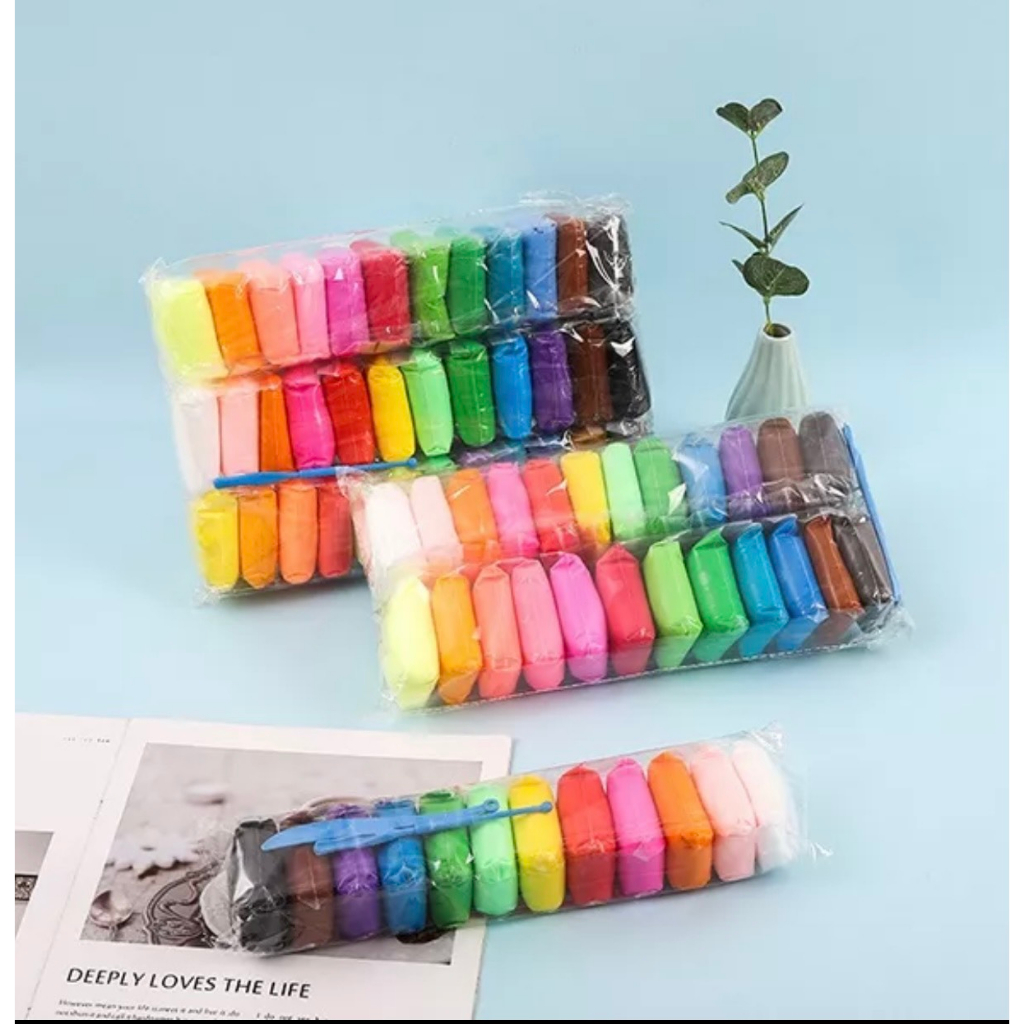 Japanese self-drying clay 12 colors | Shopee Malaysia