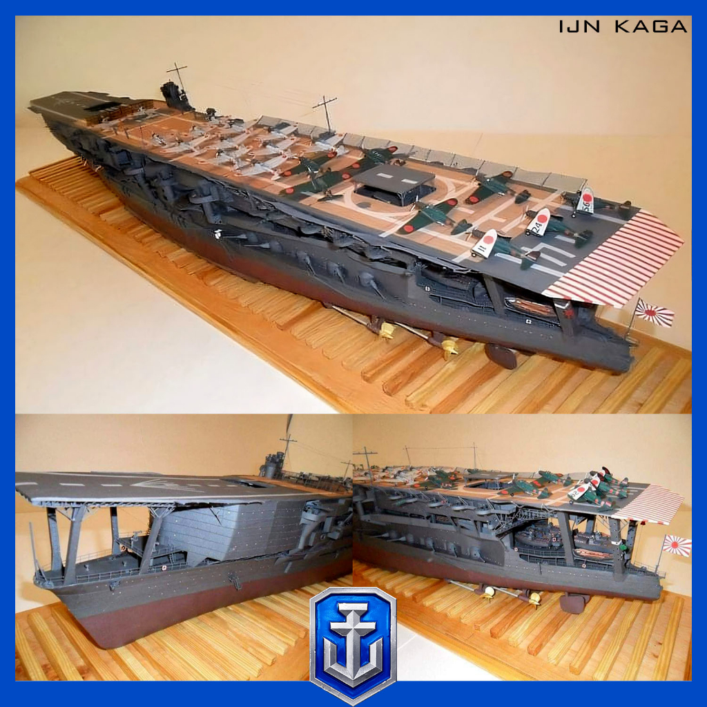 Paper Model of the Imperial Japanese Navy Aircraft Carrier IJN KAGA ...