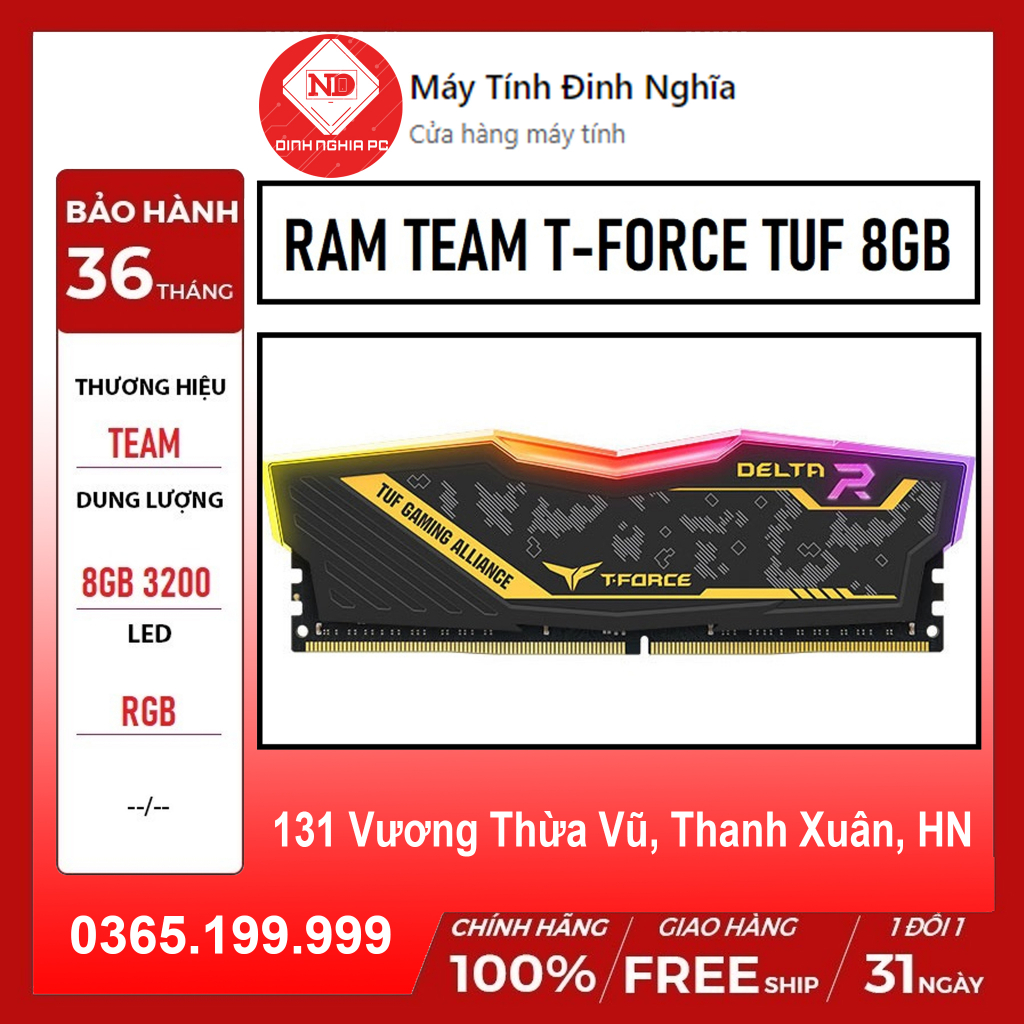 (SUPER Hot) Ram TEAMGROUP DELTA TUF Gaming Alliance RGB 8GB - 16GB 3200 ...