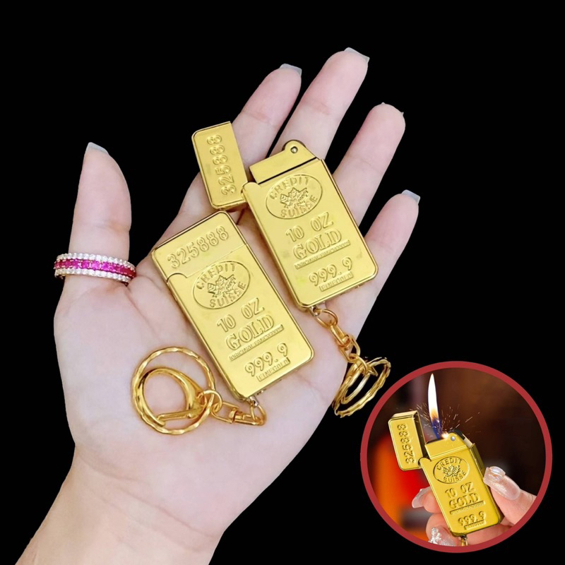 Multi-function Metal Key Chain In Gold Ingot Shape (Sample Selection ...