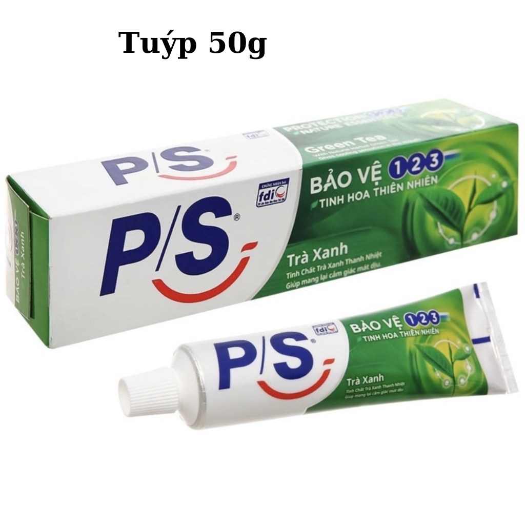 6 Tubes of PS Toothpaste to Protect Teeth 1 2 3 Green Tea Flavor 50g ...