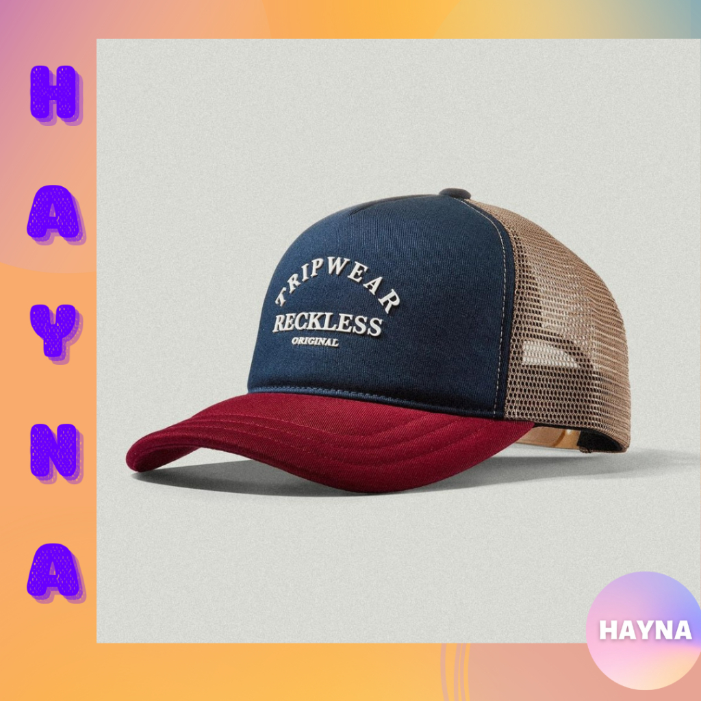 Reckless Hat/Cap - Trucker Cap - Breathable Cotton Khaki Fabric, Heat ...