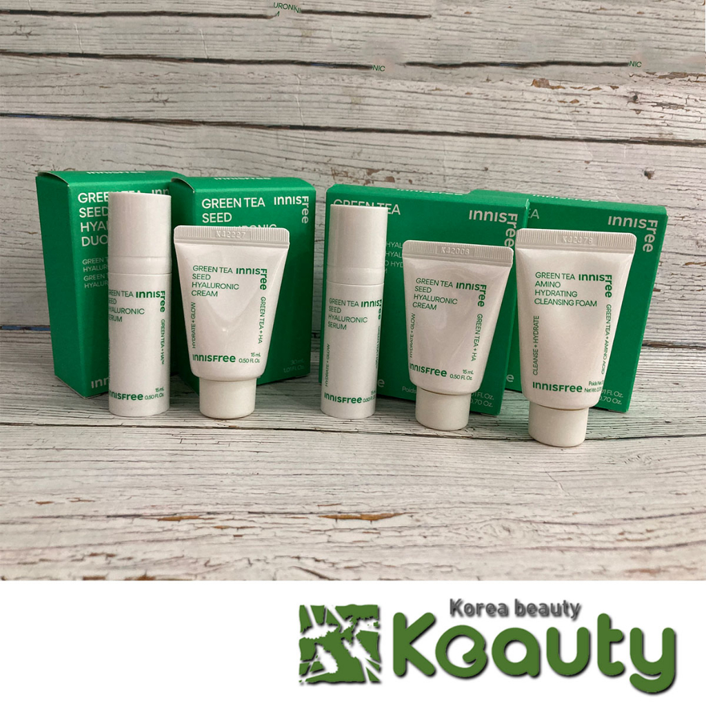 Innisfree Green tea Dou Kit mini skin care set, Trio Kit | Shopee Malaysia