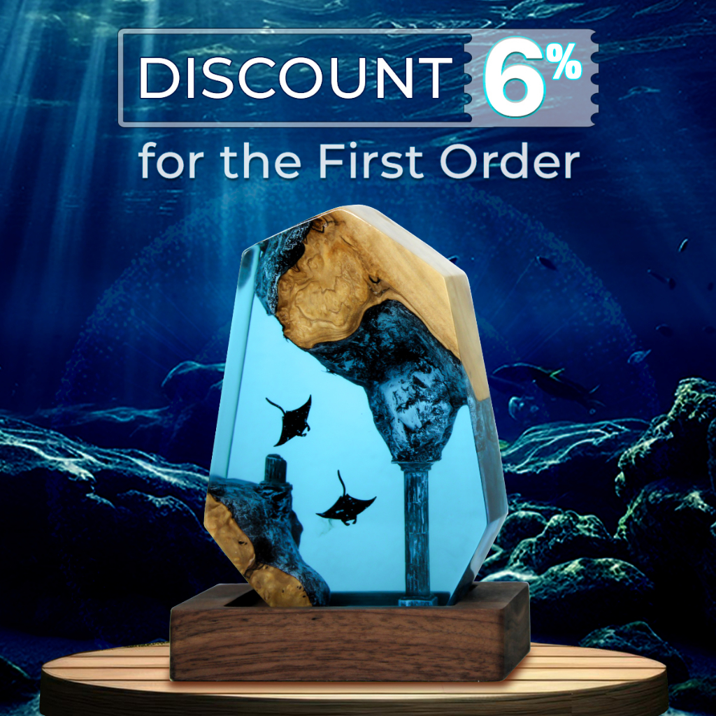 Epoxy Table Lamp Resin - Concept Deep Sea - Stone Pillar | Shopee Malaysia