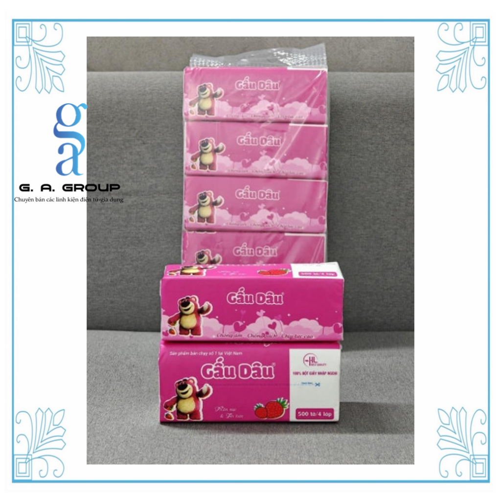 4-LAYER STRAWBERRY BEAR TISSUE (500 SHEETS) IMPORTED GOODS | Shopee ...