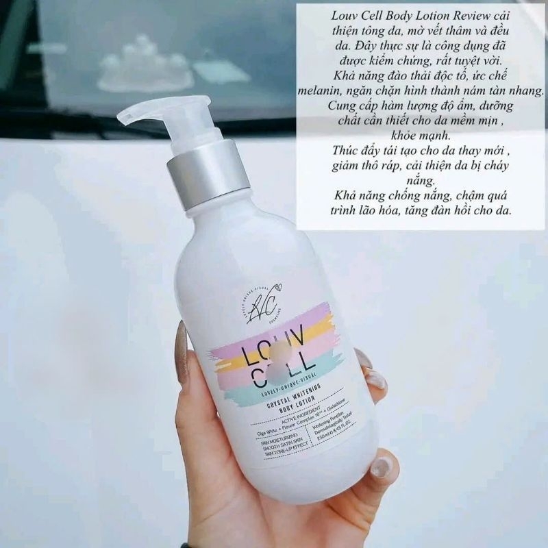 Louv CELL Body Lotion 250ml (free 1 pack of makeup remover tissue ...