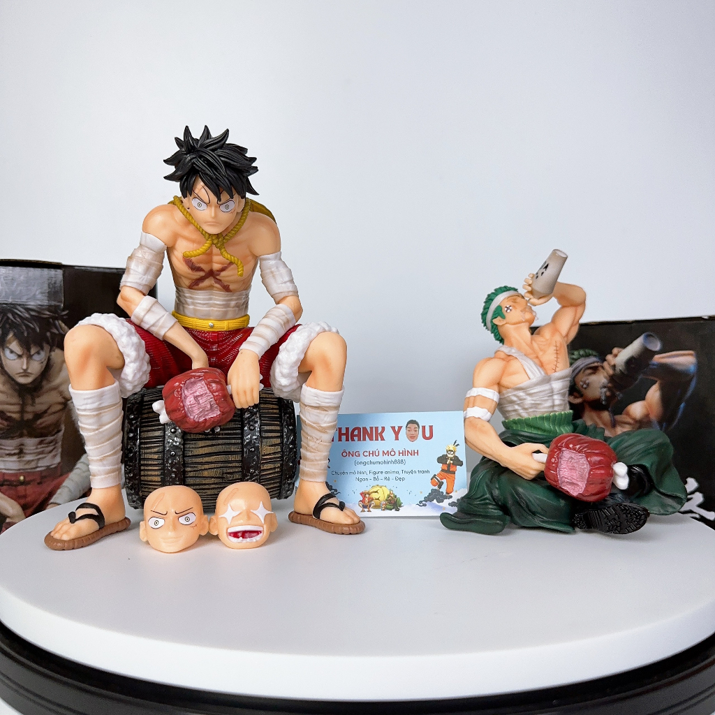 Luffy and Zoro model sitting and eating grilled meat Ongchumohinh MH478 ...