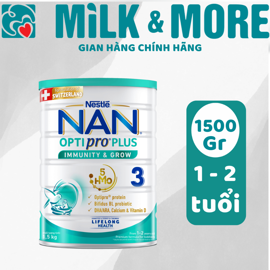 [Genuine] Nan OPTIPRO PLUS Powdered Milk 3 1kg5 (New Model) Helps ...
