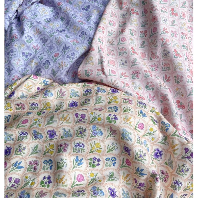Velvet text fabric with tulip flower pattern, super beautiful for ...