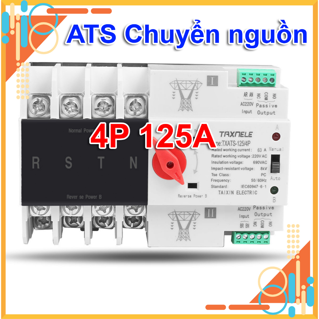 Ats 3 Phase 4P 125A Independent 2-Source Fast Switching Circuit ...
