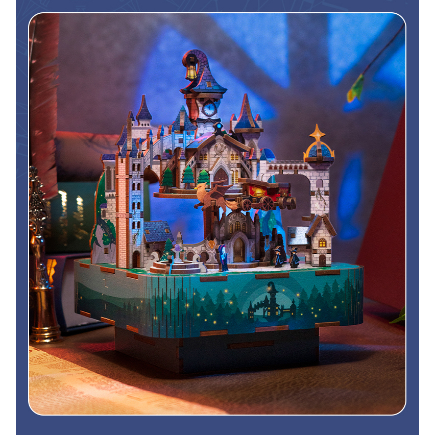 [EXCLUSIVE] Musicbox 3D wooden assembly model "MAGIC SCHOOL" 3D wooden ...