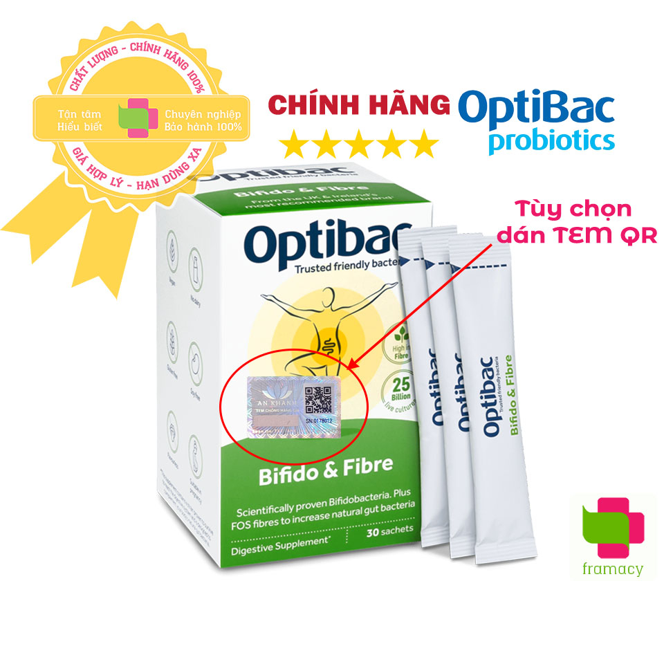 Probiotics Optibac Green Bifido Fiber, UK (30 packs) reduces ...