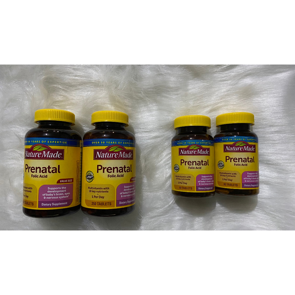 Prenatal Folic Acid oral tablet 250 capsules and 90 capsules - Natural ...