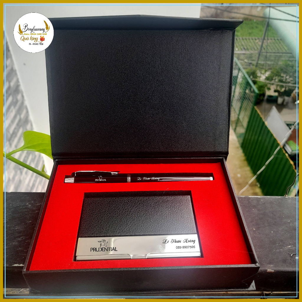Giftset Gift Box (Name card + Pen) - Engraved Content as Required. Boss ...