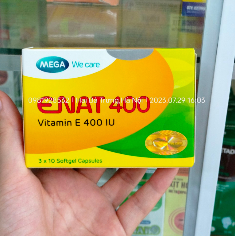 Enat 400 vitamin E Supplement, Anti-Aging (3 Blisters x 10 Tablets ...