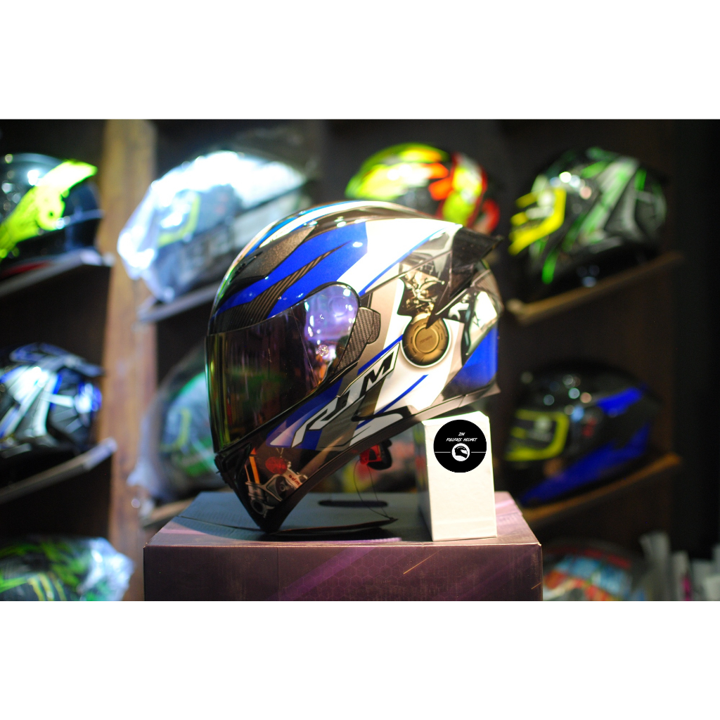 Fullface Royal m138 helmet (genuine) Yamaha R1M white blue (white blue ...
