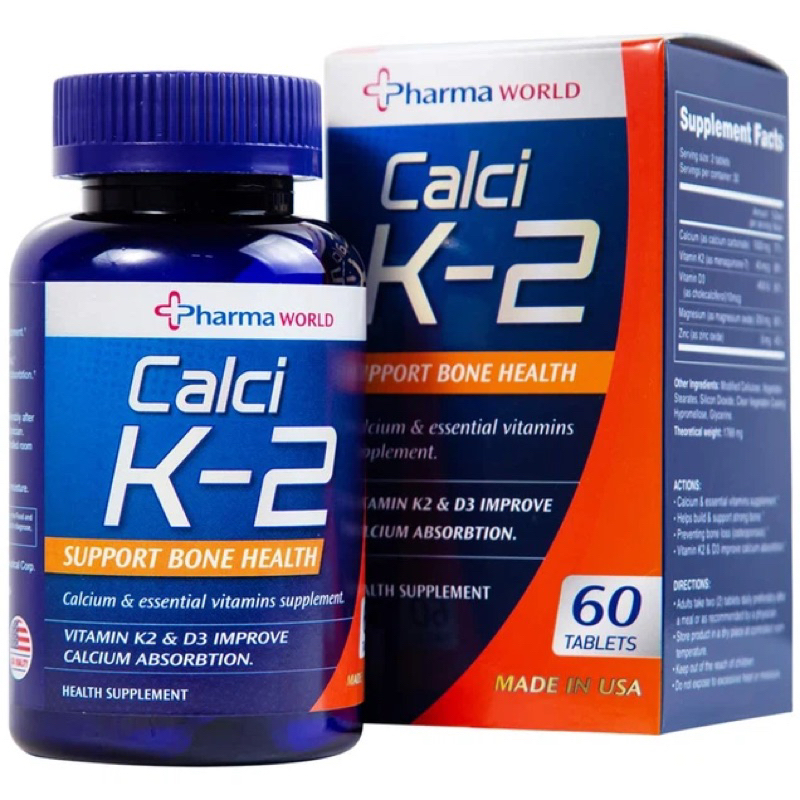 Pharma Word CalcI K-2 pills supplement calcium, reduce the risk of ...