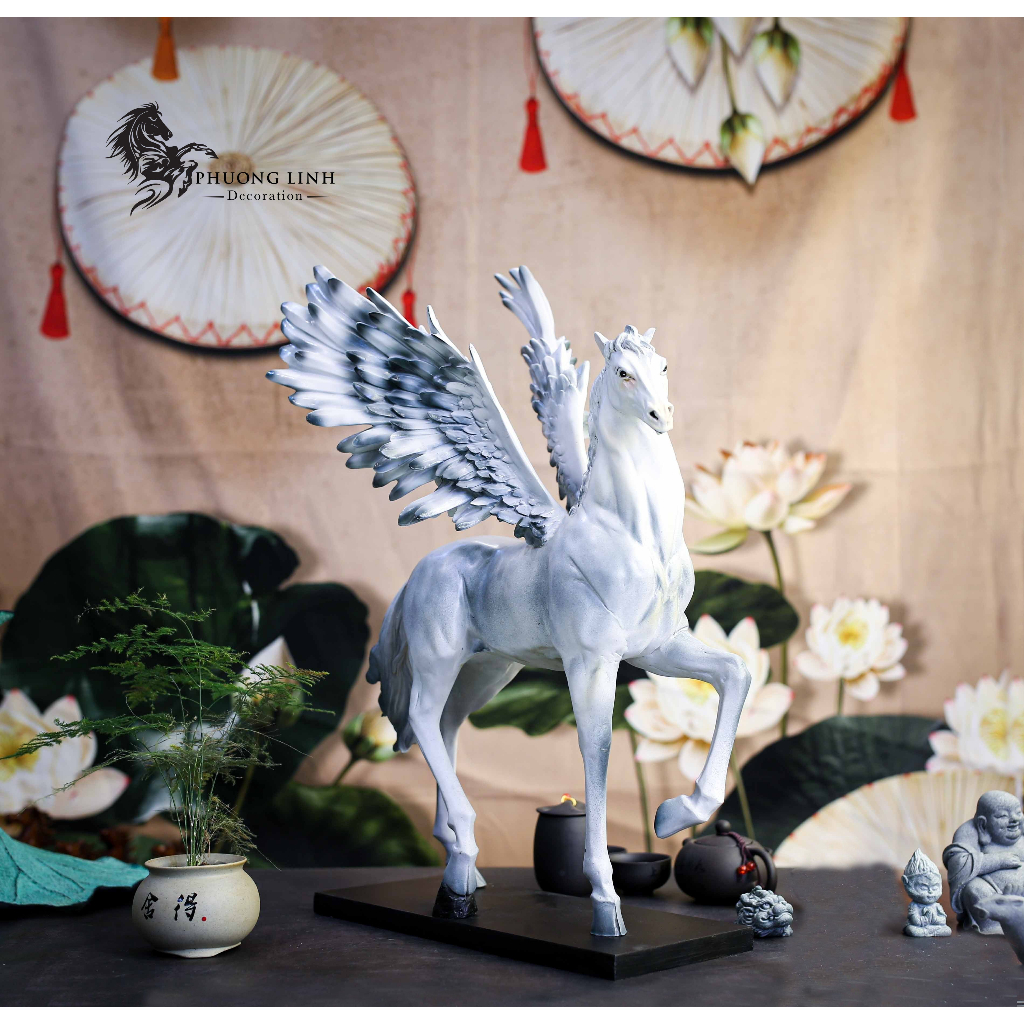Pegasus angel - Horse statue with angel wings, modern decoration Phuong ...