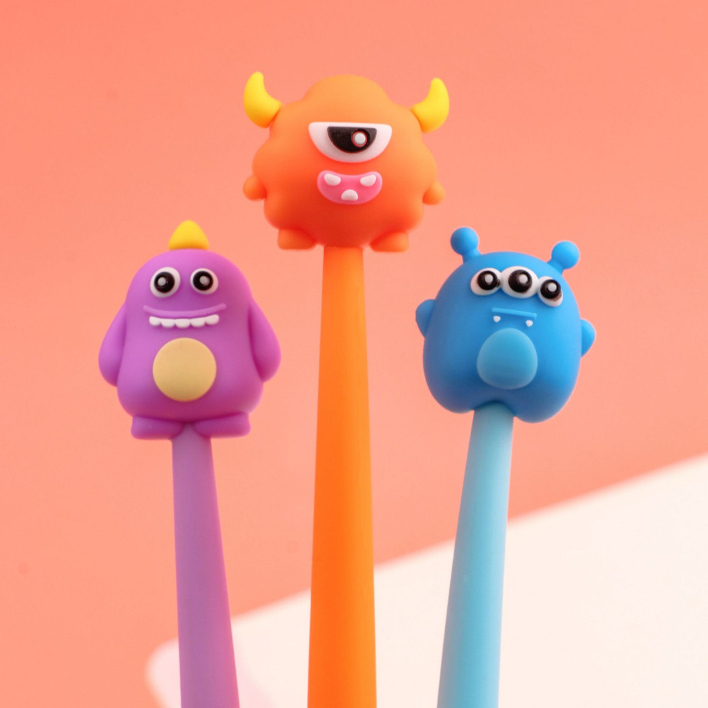 Funny Monster shaped flexible silicone gel pen | Shopee Malaysia