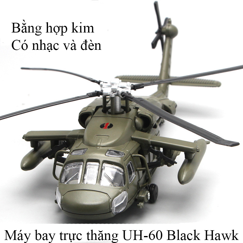 Uh-60 Black Hawk KAVY alloy helicopter model with music and wind-up ...