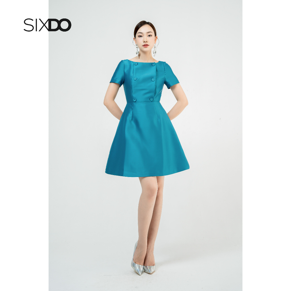 Sixdo (Mallard Green Mini Taffeta Dress (Mallard Green Mini Taffeta ...
