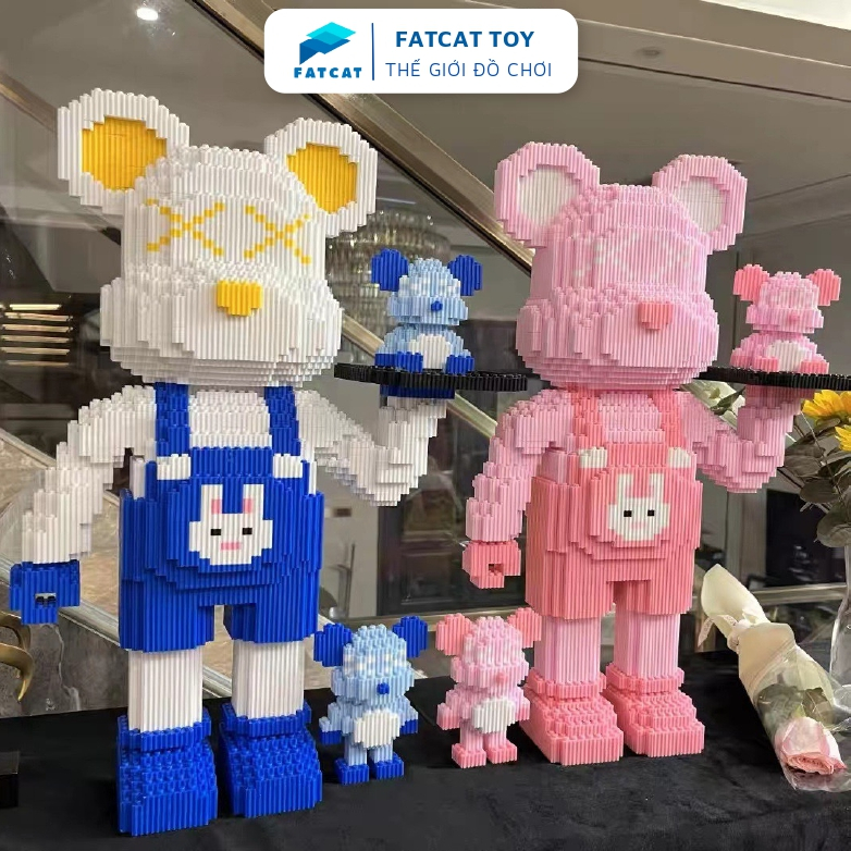 [Free Hammer]55cm bearbrick Logo Assembly Toy, assemble cute large ...