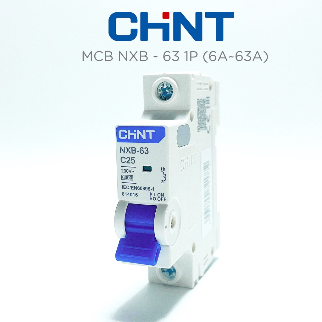 Chint NXB-63 Single Phase MCB Aptomat 6A, 10A, 16A, 25A, 32A, 40A, 50A, 63A Cutting Current 6kA ...