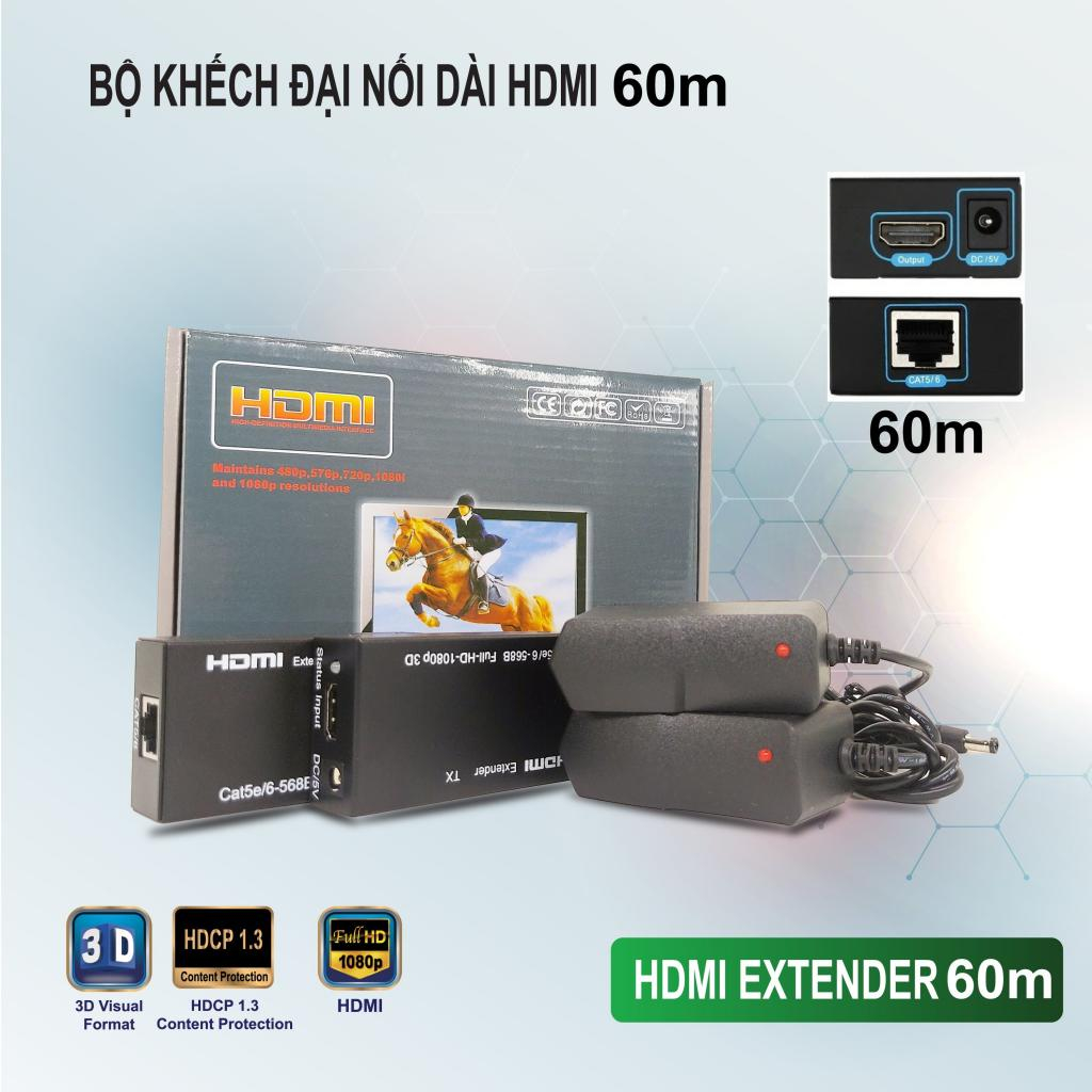 Hdmi EXTENDER 60M LAN CABLE HDMI EXTENDER | Shopee Malaysia