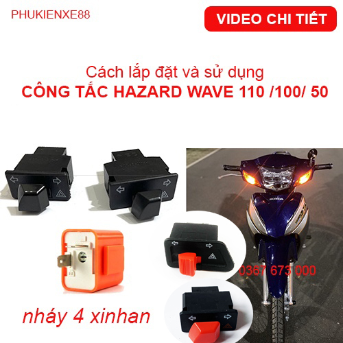 Hazard switch (haza) wave 110 | Wave 100 | Wave 50cc [installation ...