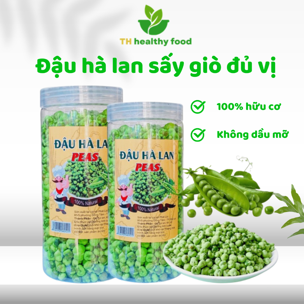 Th Healthy Food crispy dried peas box 500 grams, roasted peas with salt ...