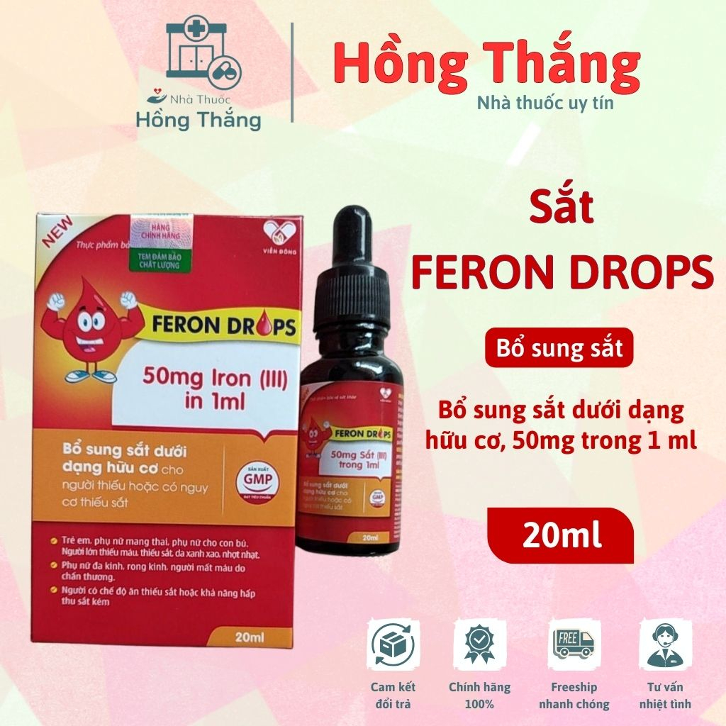Feron Drops - Iron supplement, supports red blood cell formation ...