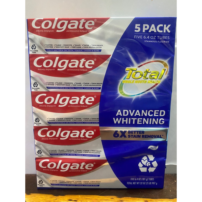 (USA)[Date 10/2025]colgate Total SF ADVANCED WHITENING toothpaste 181g ...