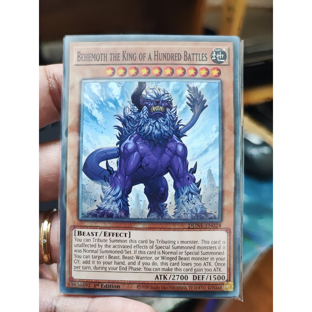 [Yugioh Funny Shop] 1 Behemoth the King of a Hundred Battles Card - DUNE-EN024 - Common 1st ...