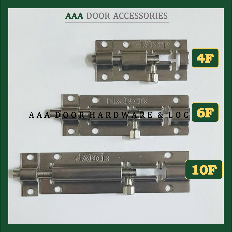 Stainless steel door latch, horizontal latch of all sizes from 4cm to ...