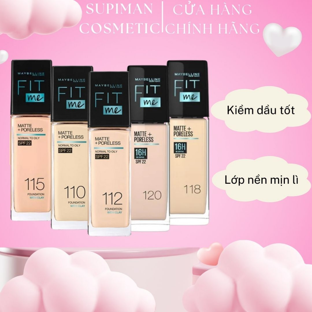 Maybelline Fit Me Foundation Smooth, Lightweight Oil Control Sunscreen ...