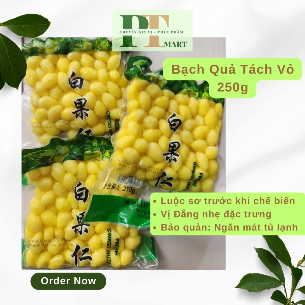 Ginkgo biloba 250gr package. Vacuum-pressed, shelled fresh ginkgo seeds ...