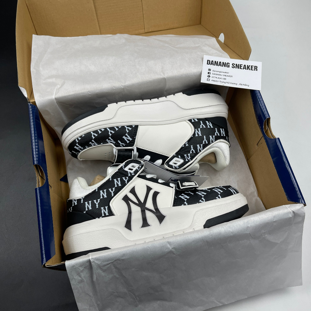 Mlb Chunky Liner Mid Classic Monogram NY Black Shoes (mlb Black and ...
