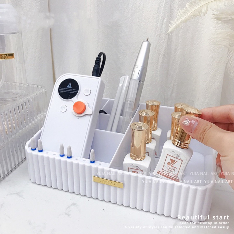Lorossi mica white nail tool box with 5 compartments | Shopee Malaysia