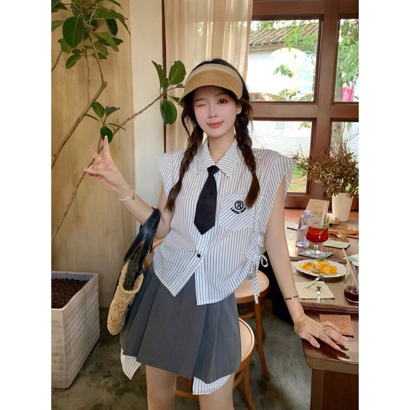Striped shirt + Cavat | Shopee Malaysia