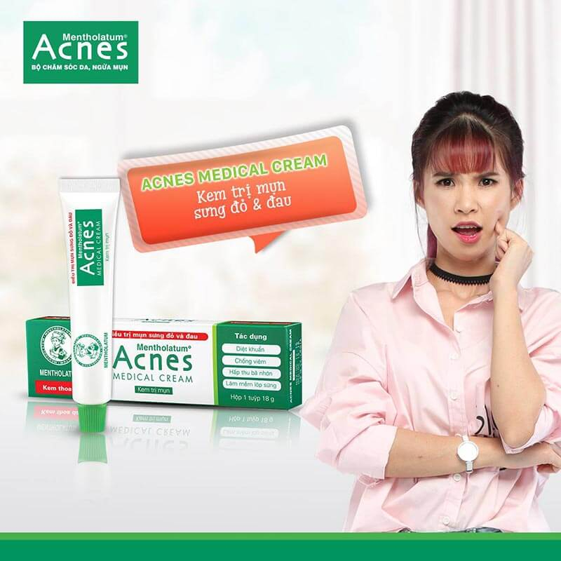 Acnes MEDICAL CREAM - Specialized for acne redness and pain - Box of 1 ...