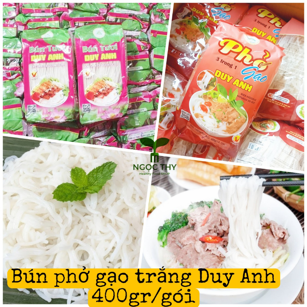 Fresh white rice noodle soup exported from Duy Anh Food, 400gr package ...