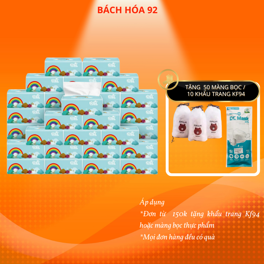 Carton of 30 packs of 3-layer tissue paper, rainbow tissue paper ...