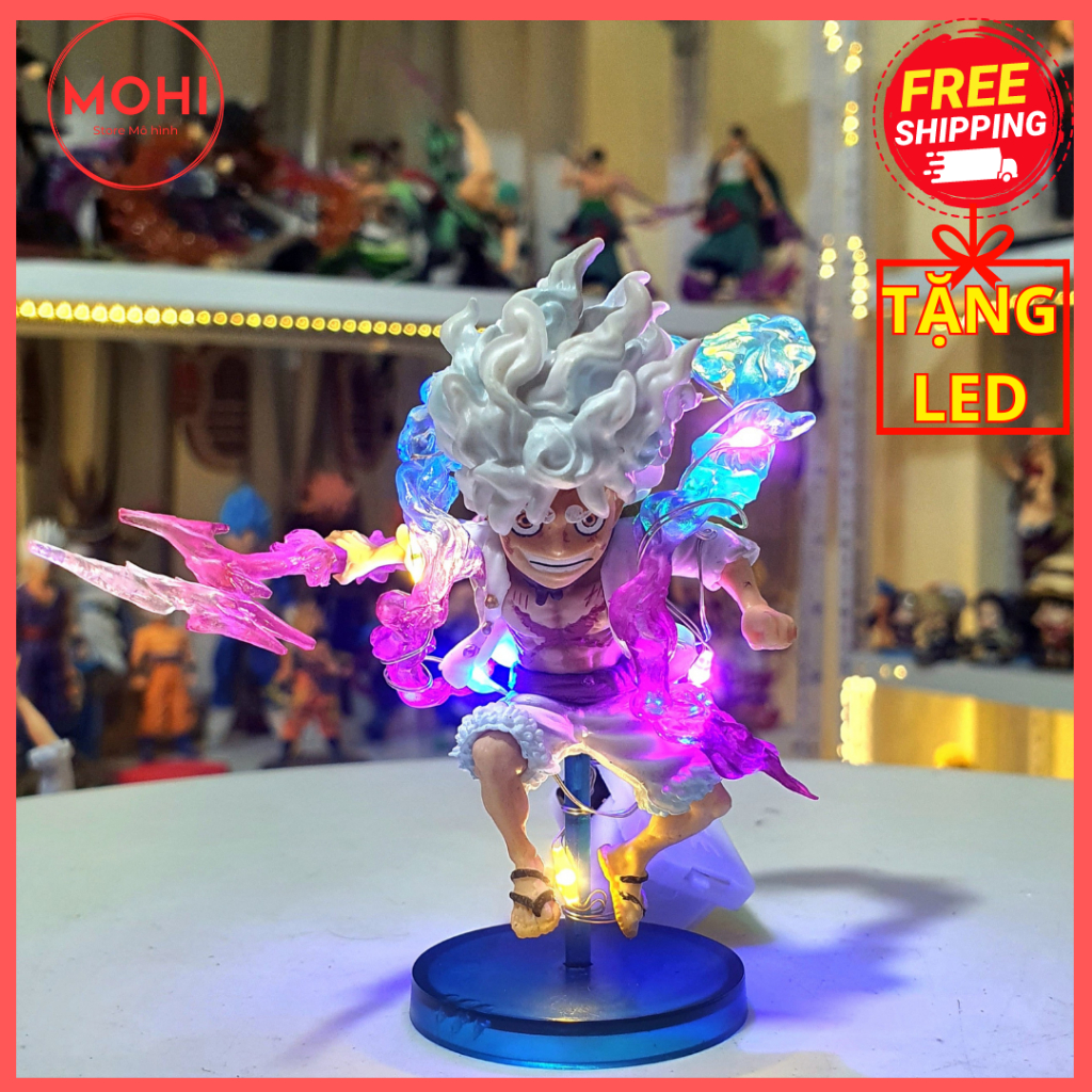Luffy gear 5 Model With Super Sharp White Hair, 10cm High - One Piece ...