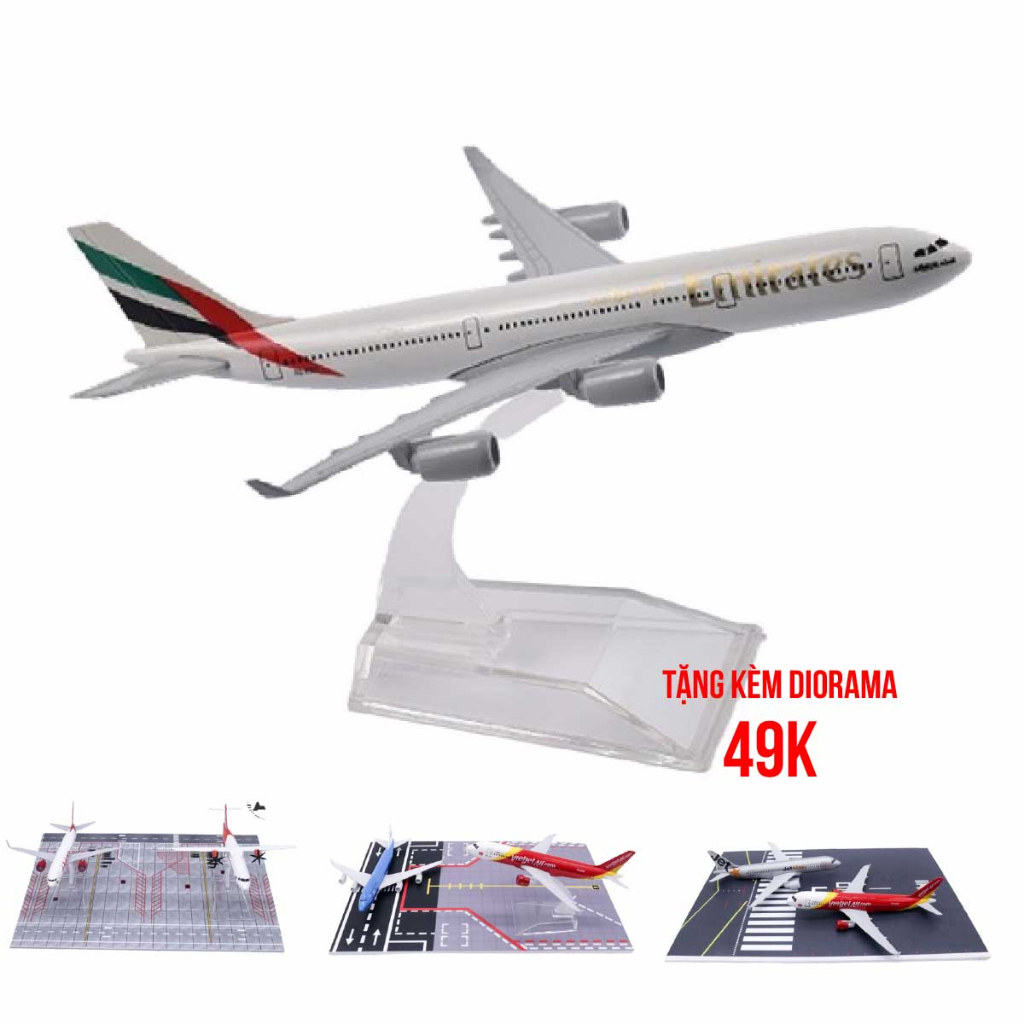 Model Of Emirates Airbus A340-600 16cm MB16176 | Shopee Malaysia