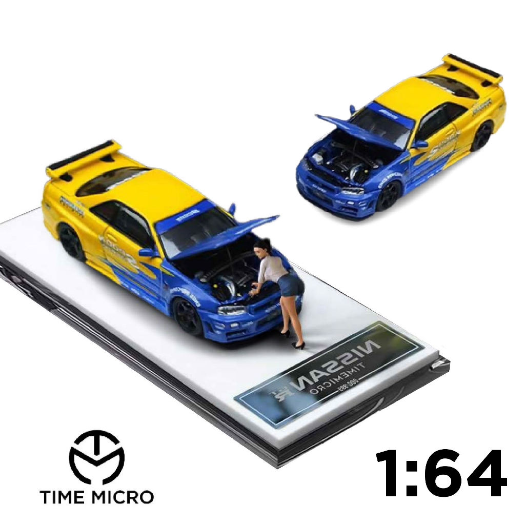 Nissan GTR R34 Z-tune Spoon 1:64 Time micro car model | Shopee Malaysia