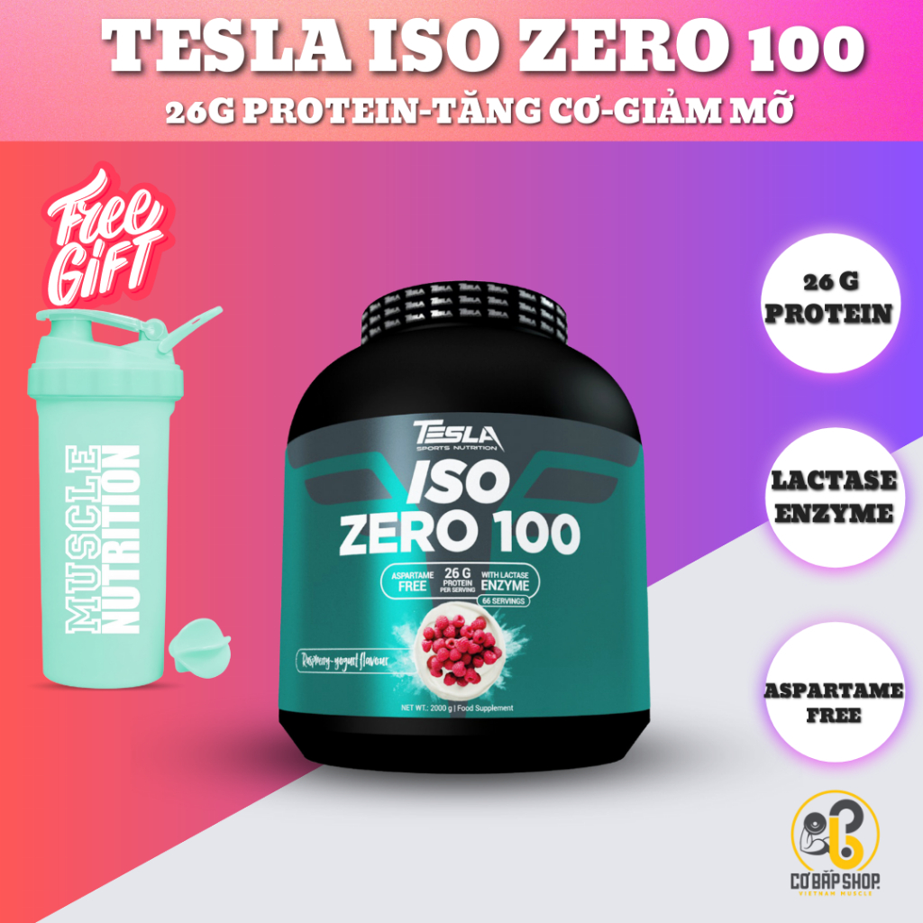 Tesla ISO ZERO 100 - PURE WHEY PROTEIN FORMULA - 2KG BOX (66 USES ...